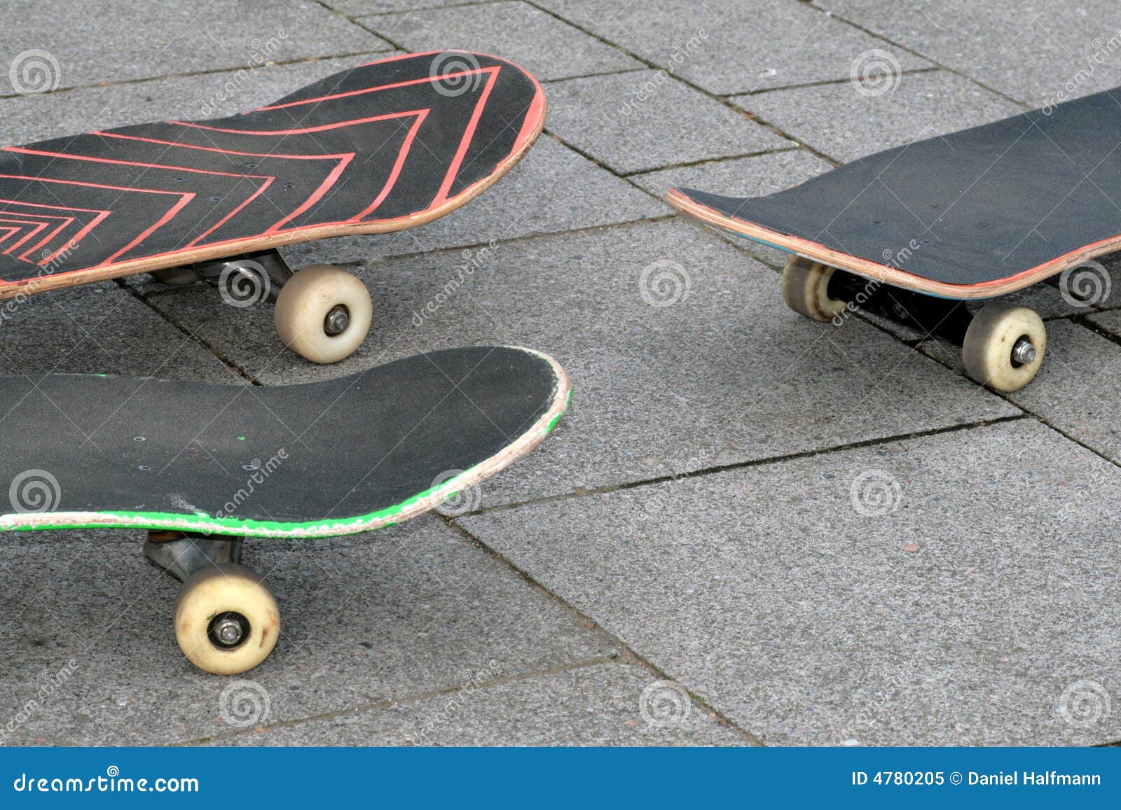 Three skateboards stock image. Image of creativity, injury - 4780205