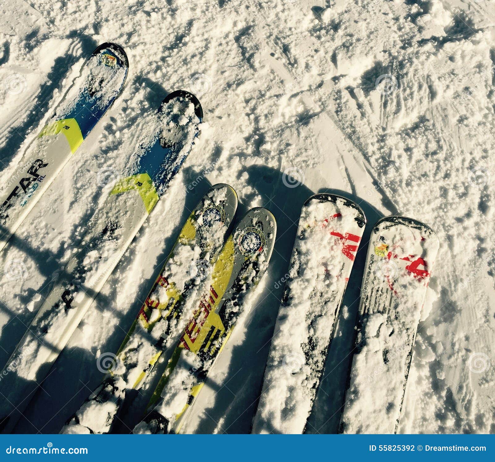 Three ski editorial photography. Image of three, fresh - 55825392