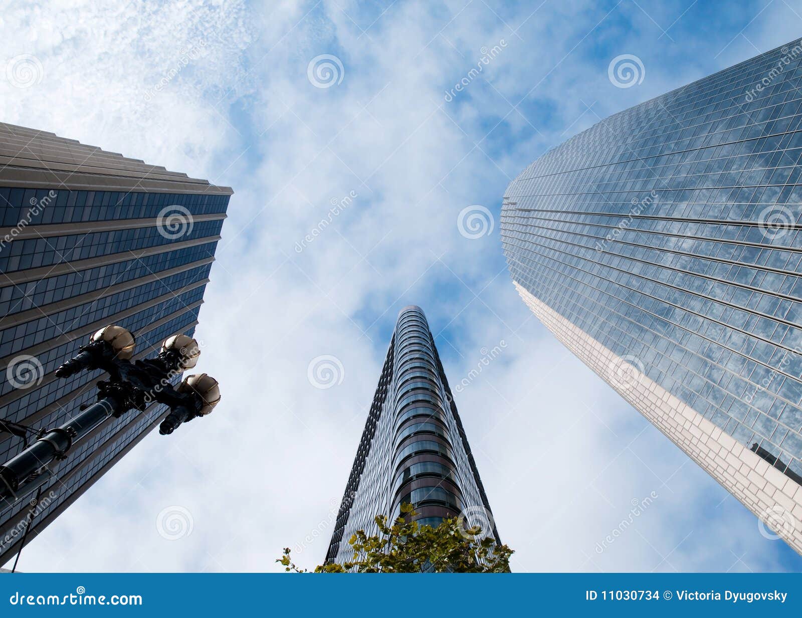 Three skyscrapers stock photo. Image of wealth, development - 11030734