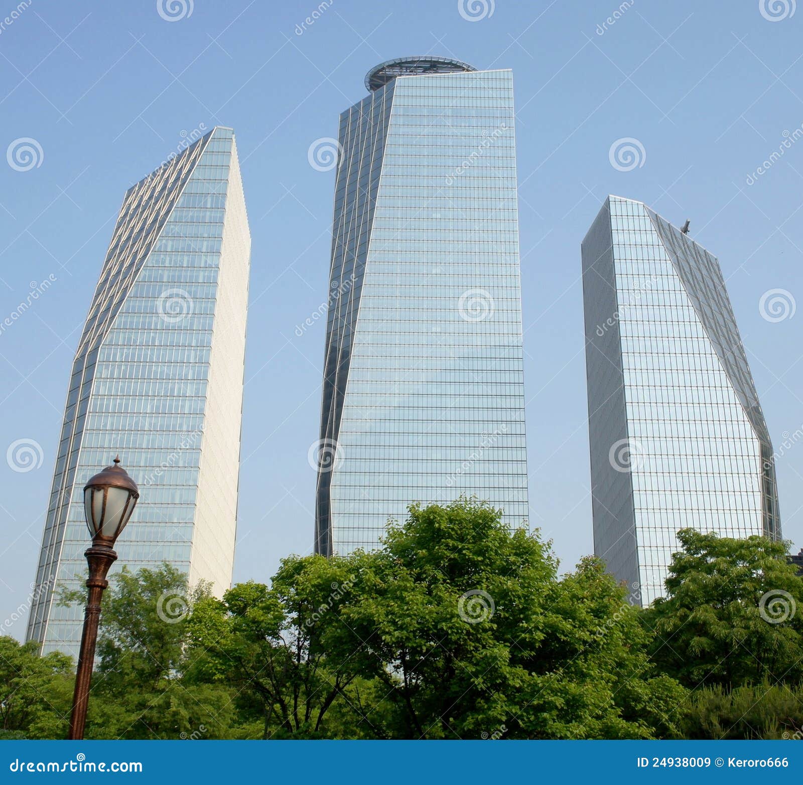 Three skyscrapers stock image. Image of city, tower, towering - 24938009