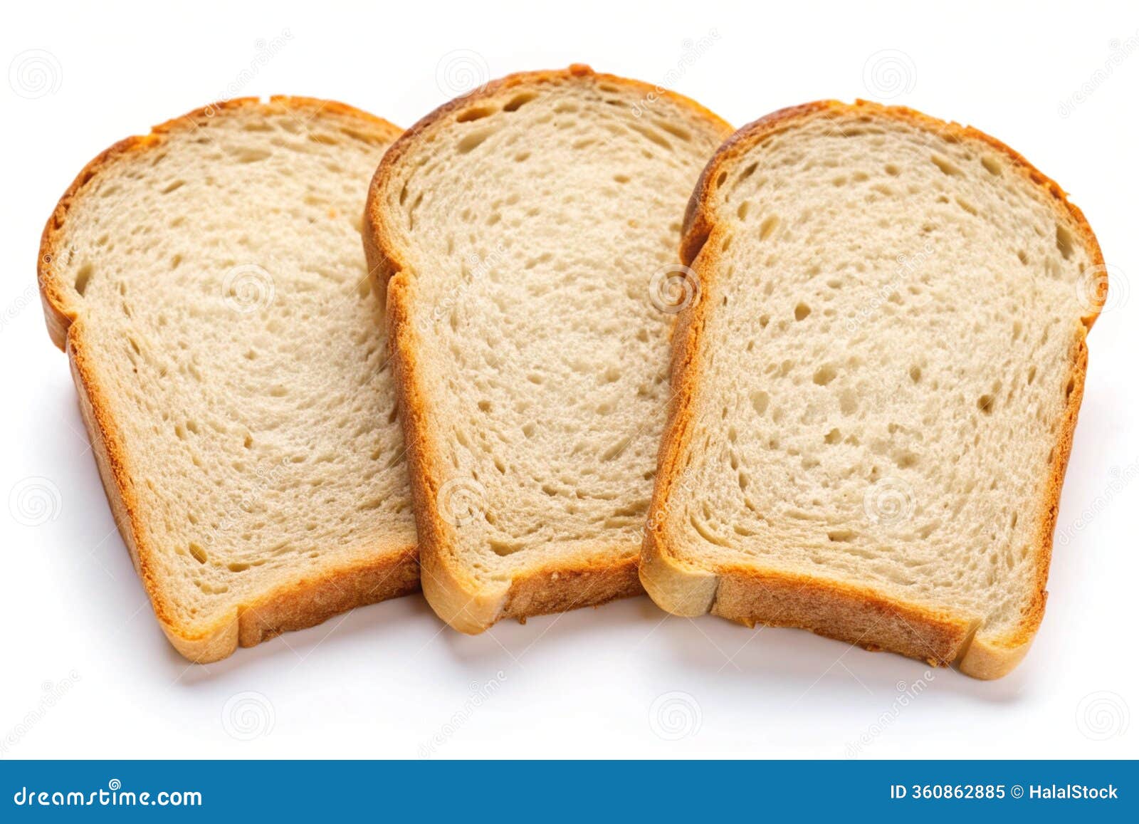 Three Slices of Bread â€ Isolated on White Stock Illustration ...