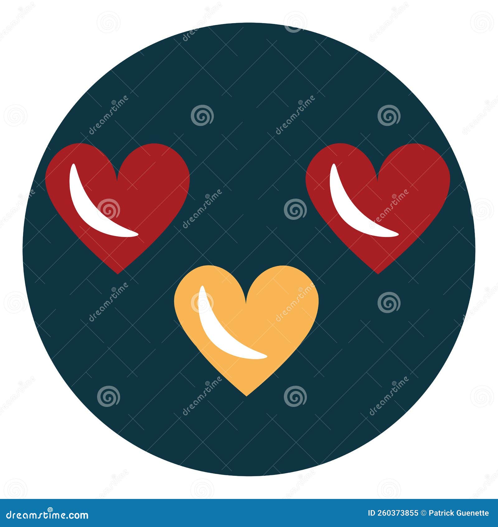 Three small hearts, icon stock vector. Illustration of romance - 260373855