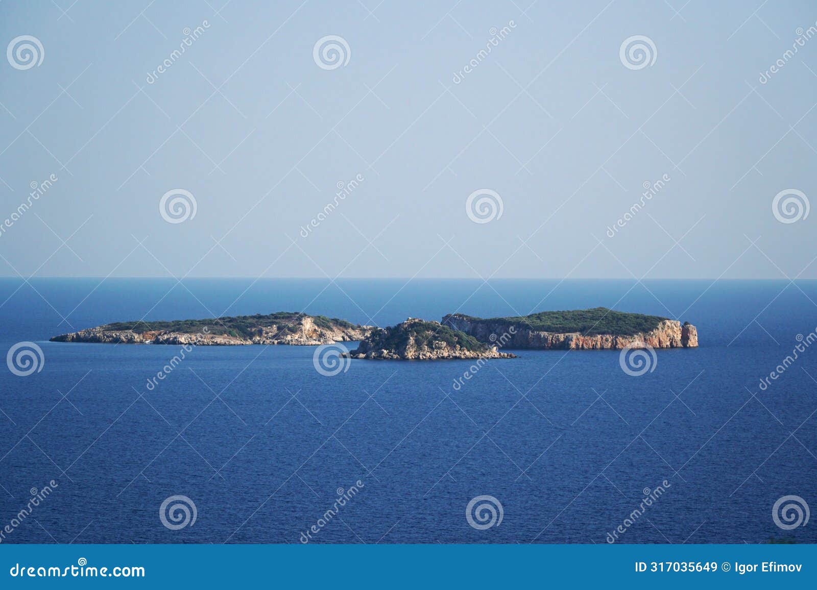 Three Small Islands in the Mediterranean Sea Stock Image - Image of ...