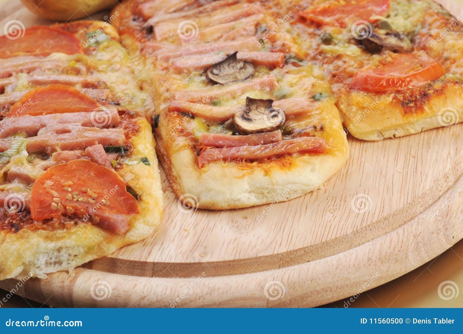 Three small pizzas stock photo. Image of cutting, cooking - 11560500