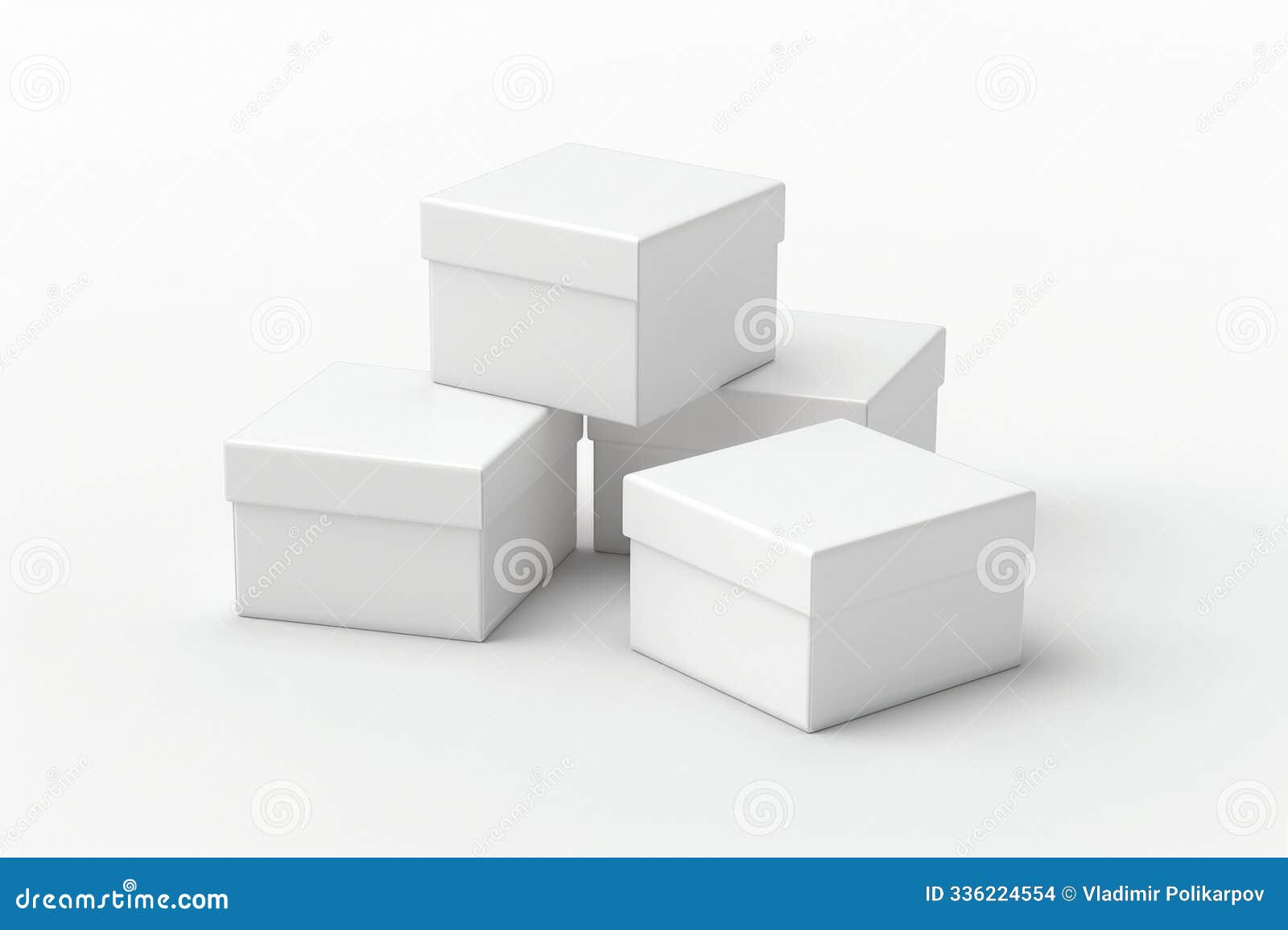 Three Small White Boxes Stacked Vertically, Often Used in Interior ...