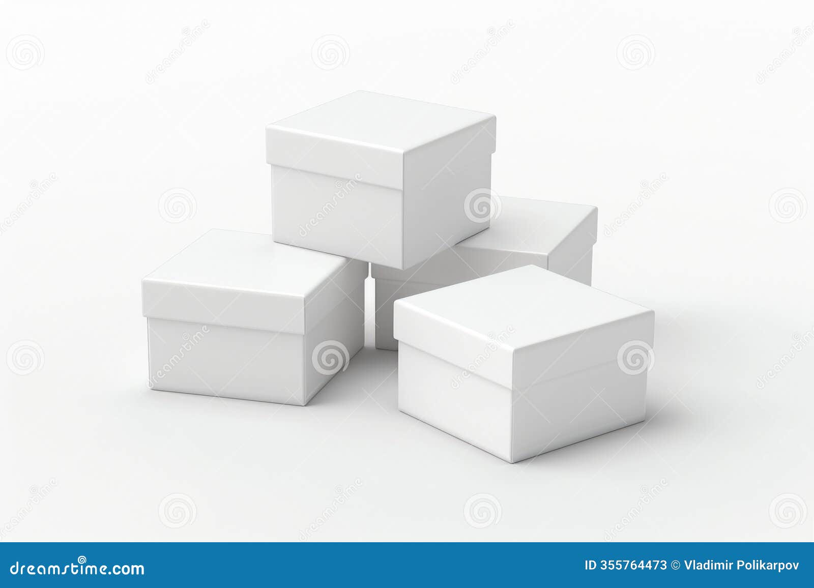 Three Small White Boxes Stacked Vertically, Often Used in Interior ...
