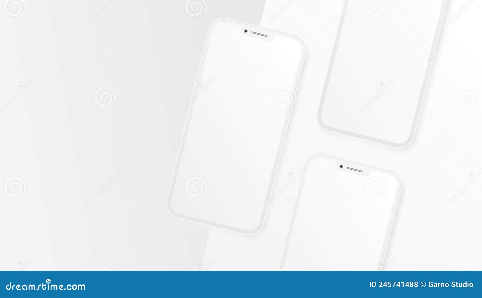 Set Of Smartphones. Front And Back View Illustrations Cartoon Vector ...