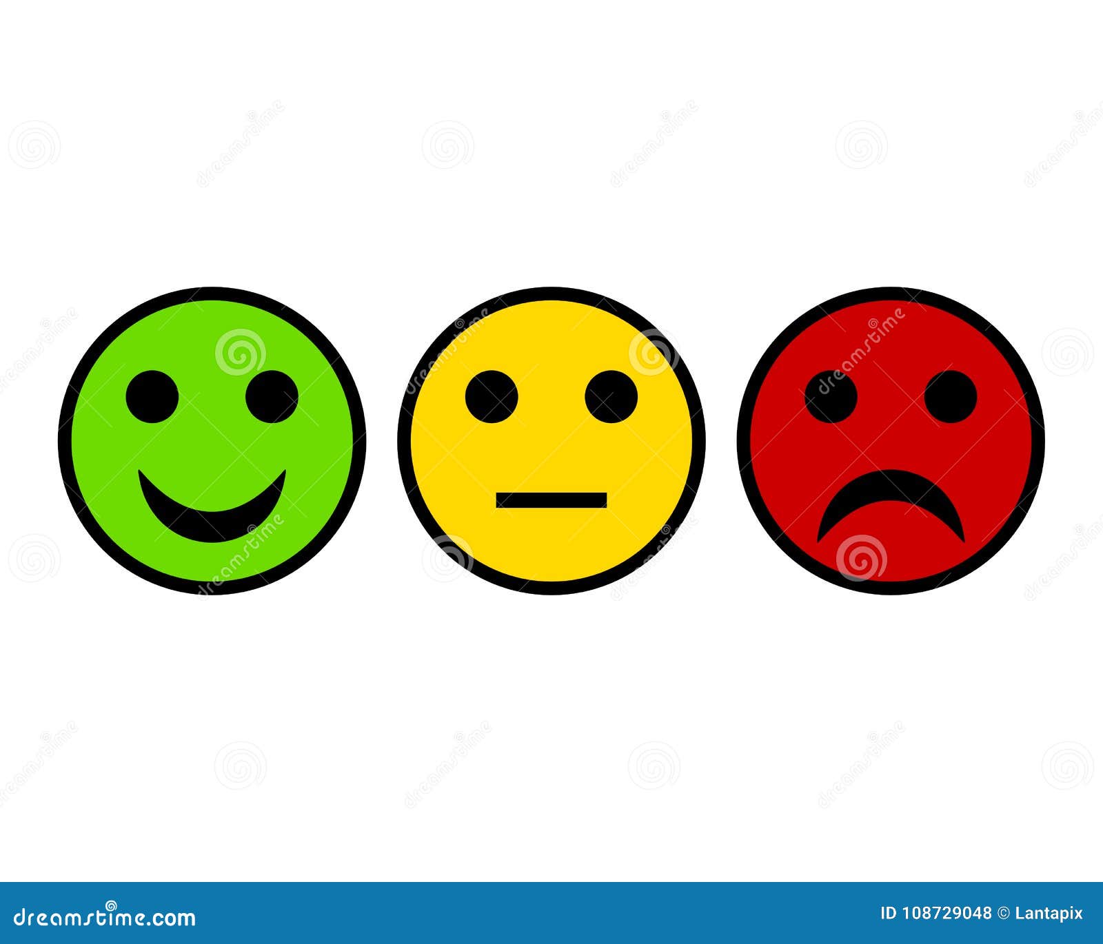 Three Smileys on white stock vector. Illustration of isolated - 108729048