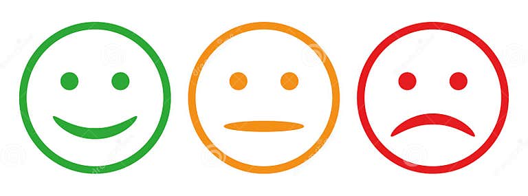 Three smilies - vector stock illustration. Illustration of quality ...