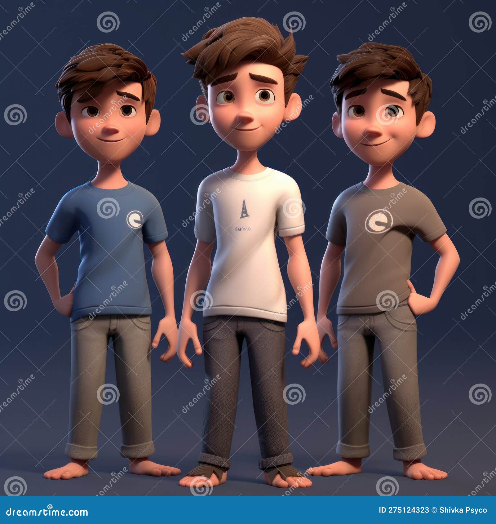 Three Smiling Best Male Friends Talking Together, Male Friendship ...