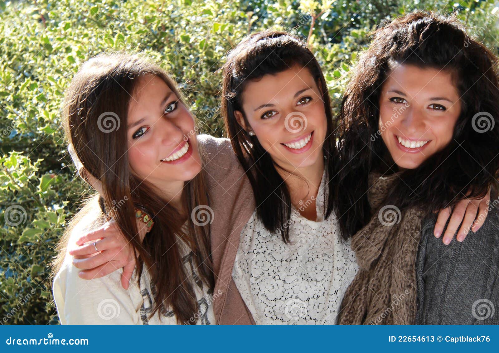 Three Smiling Tween Girls Stock Photo | CartoonDealer.com #10979160