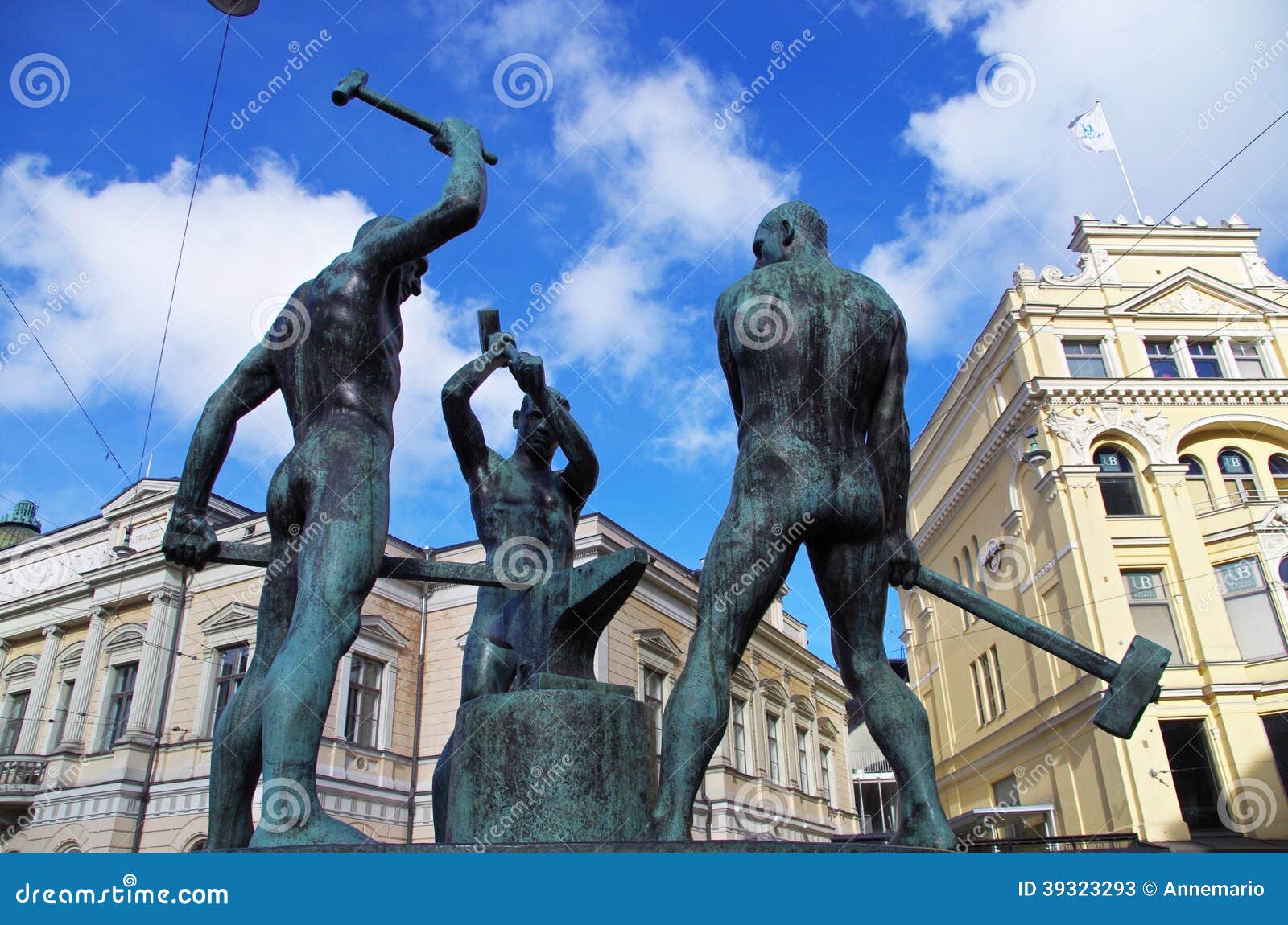 The Three Smiths Statue Helsinki Editorial Stock Photo - Image of ...