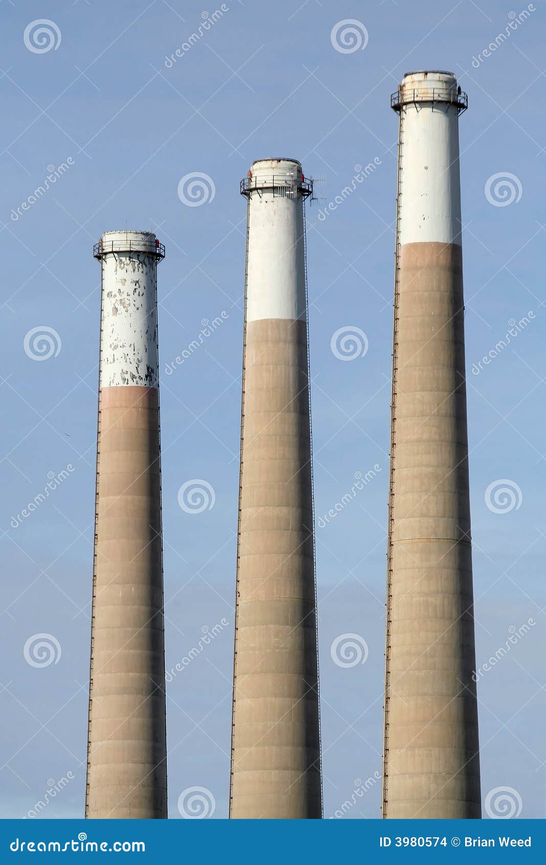 Three Smokestacks Picture. Image: 3980574