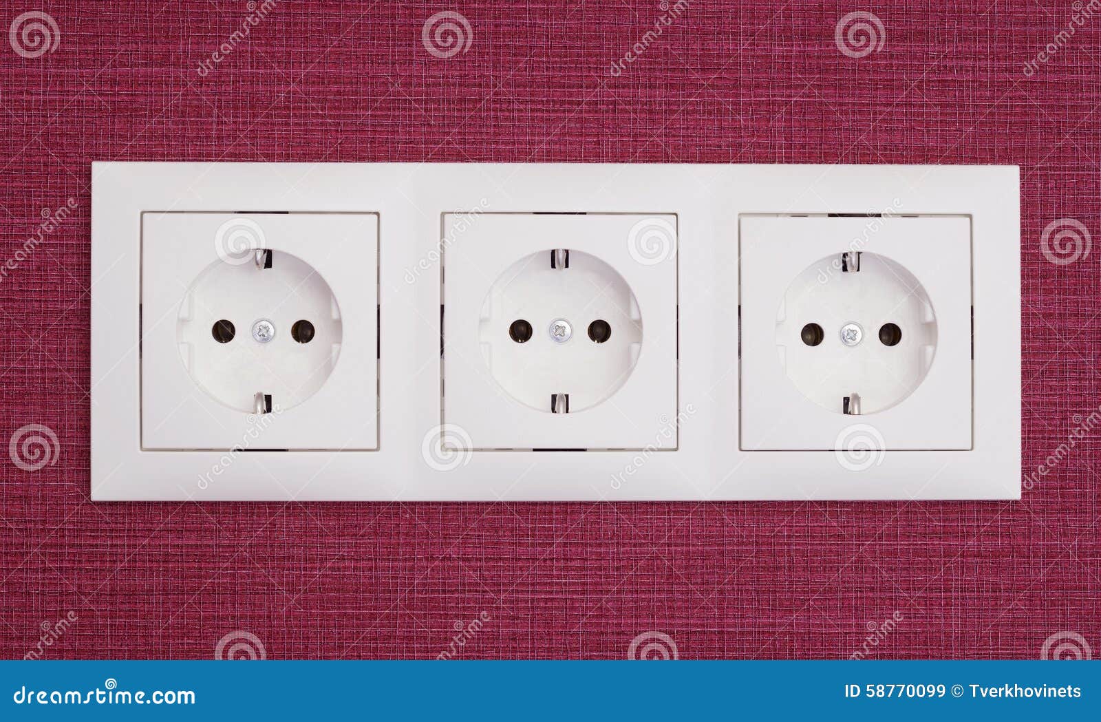 Three sockets stock image. Image of equipment, plastic - 58770099