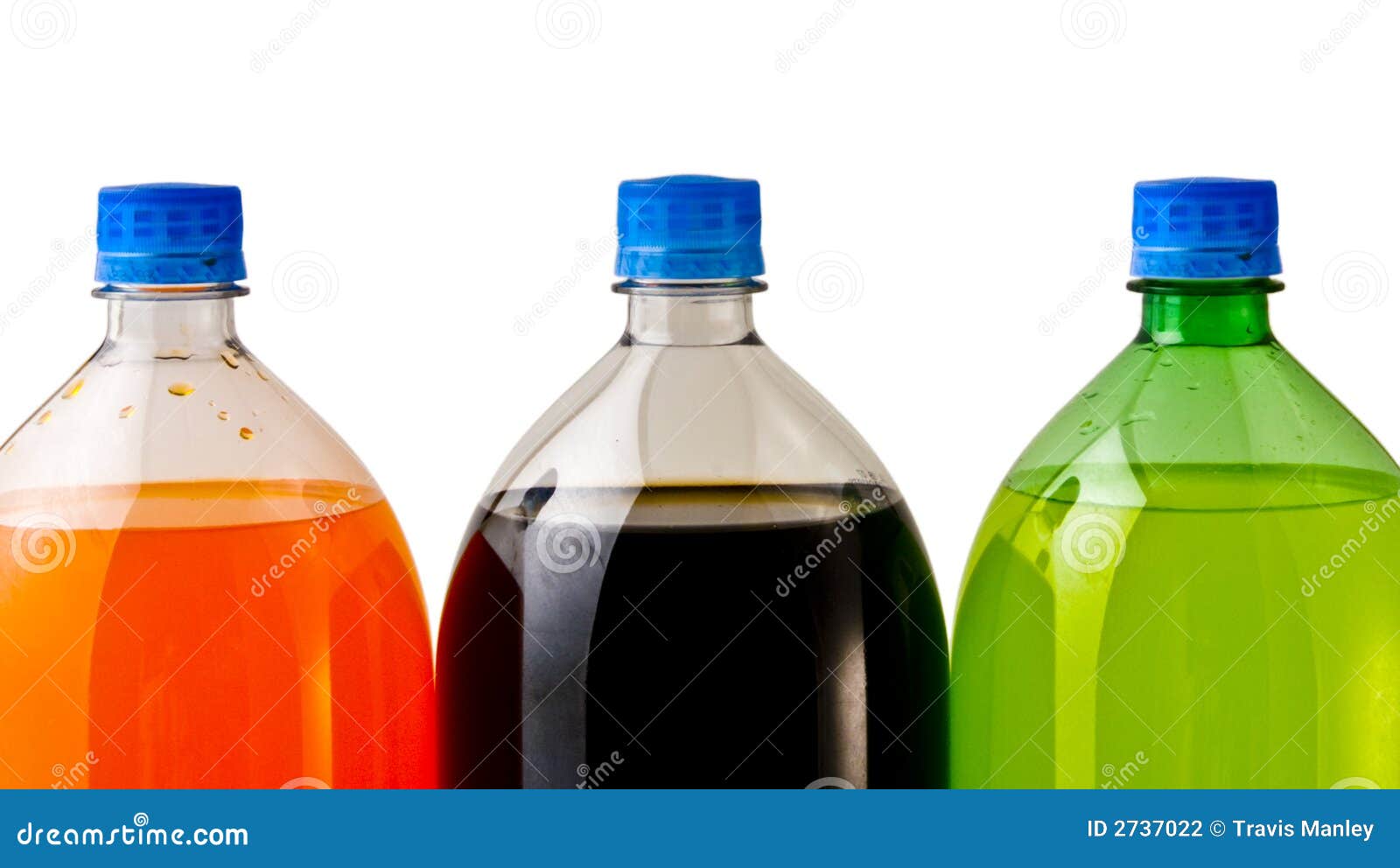 Three Soda Bottles stock photo. Image of green, brew, object - 2737022