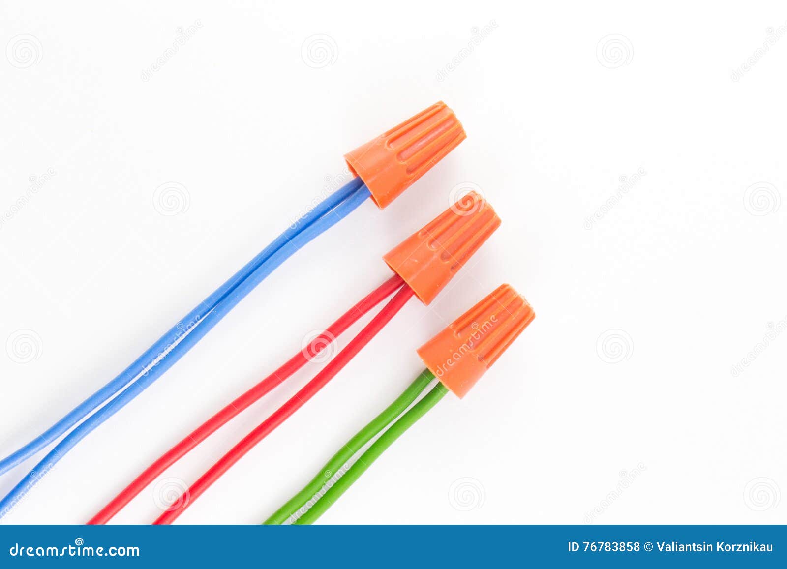 Red Wire Nuts, Wire Connectors Or Cone Connectors On White Background ...