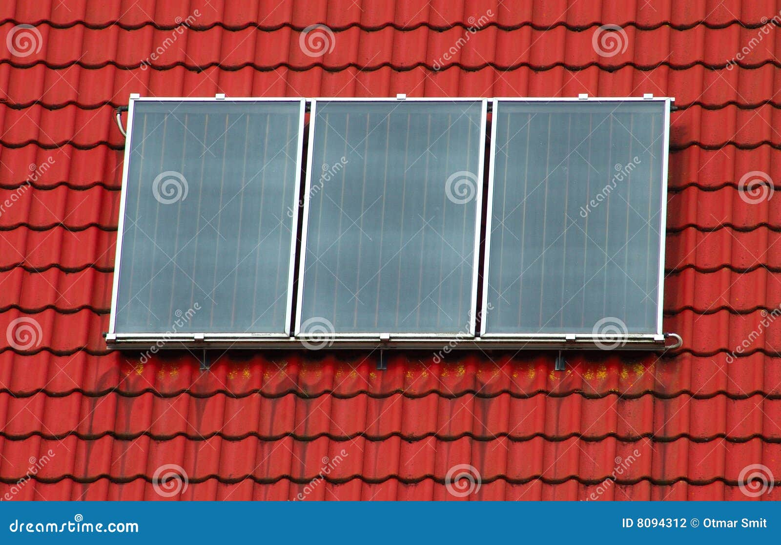 Three Solar panel stock photo. Image of roof, alternative - 8094312