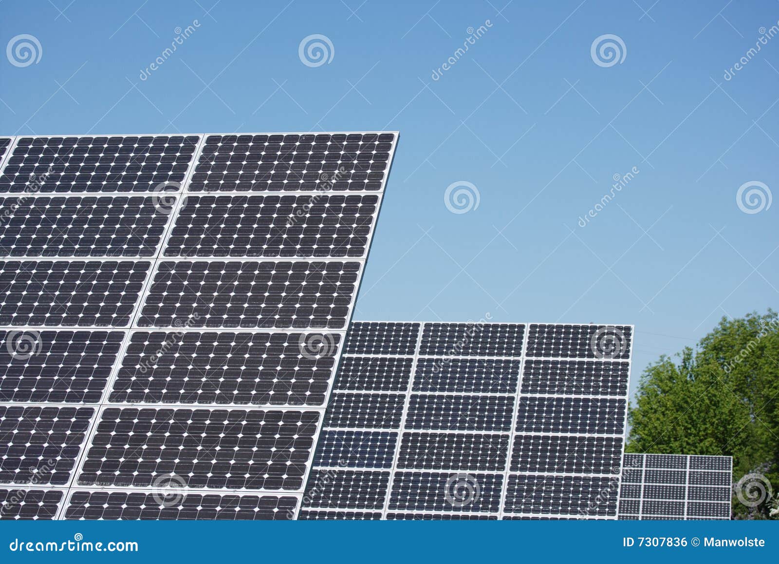 Three solar panels stock photo. Image of horizontal, arrangement - 7307836