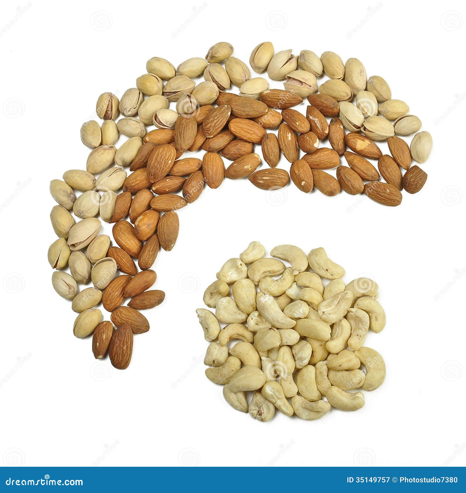 Three sorts of nuts stock image. Image of texture, shell - 35149757