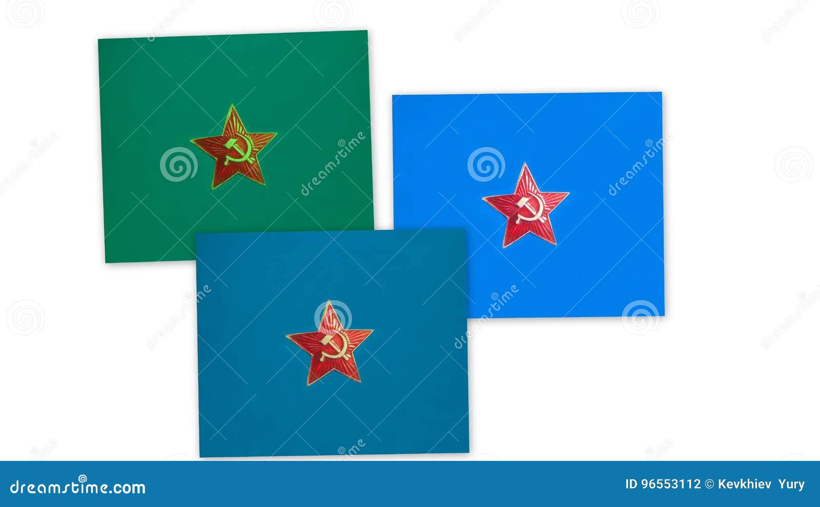 Three Soviet ussr stars stock photo. Image of badge, danger - 96553112