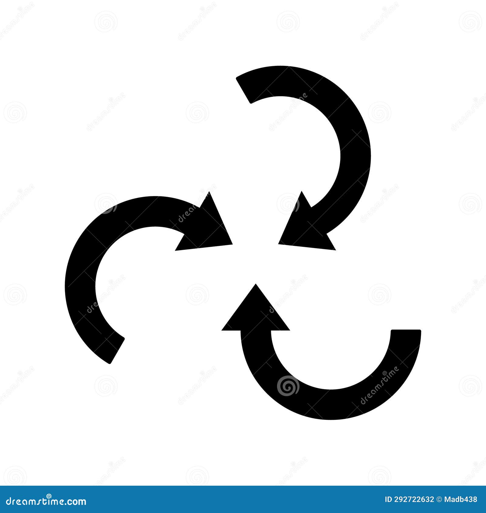 Three Spiral Arrows Icon Design. Twirl Sign Stock Vector - Illustration ...