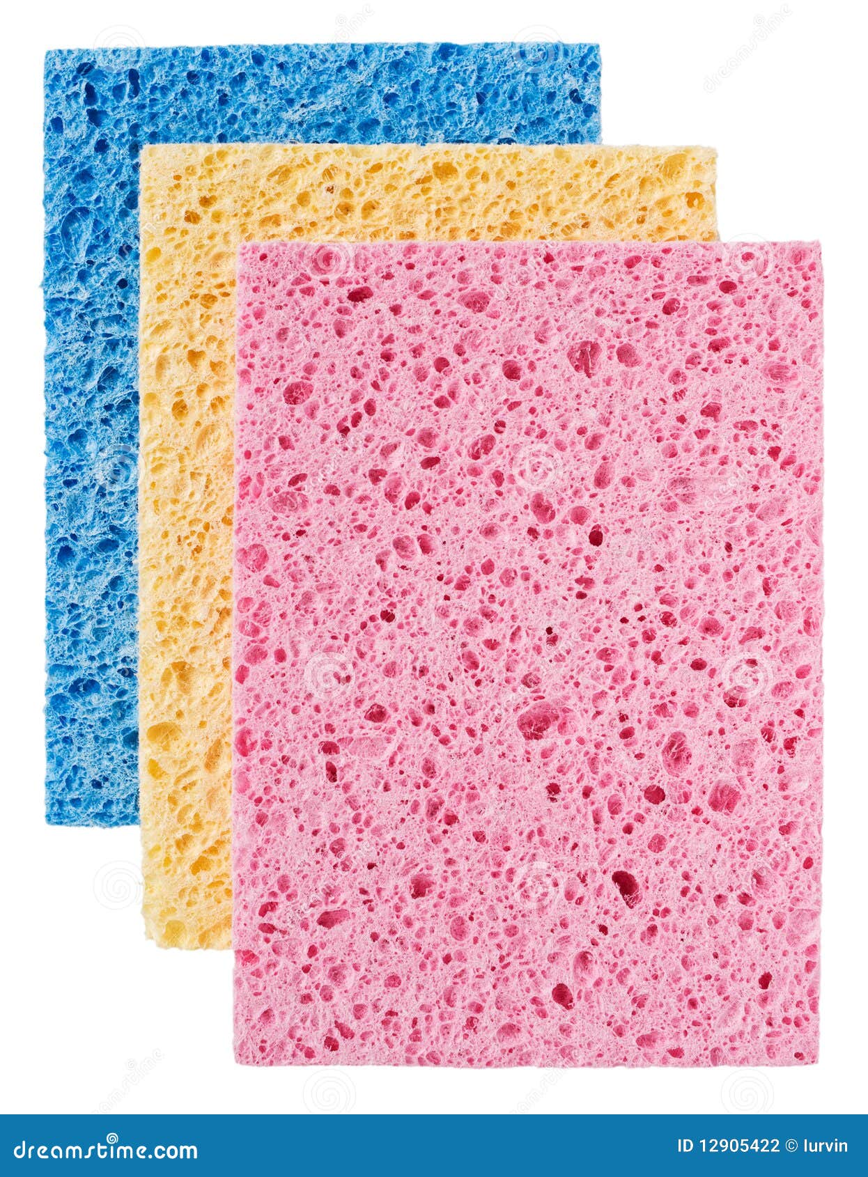 Three sponges for cleaning stock photo. Image of soft - 12905422