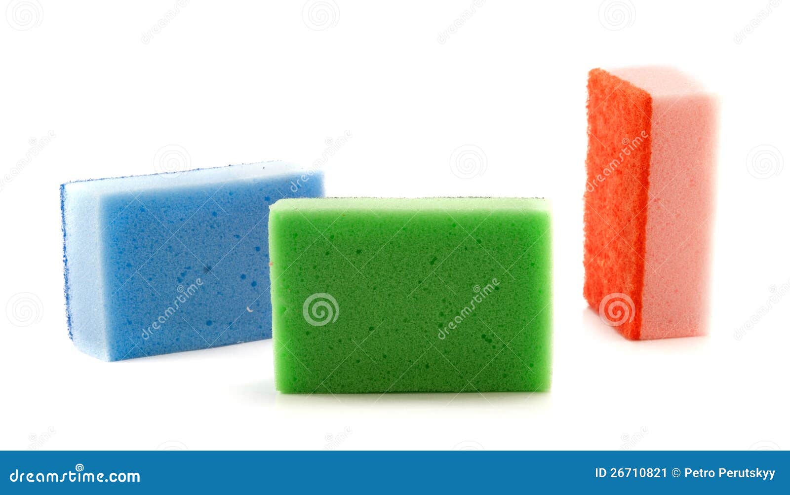 Three sponges are isolated stock image. Image of cellulose - 26710821