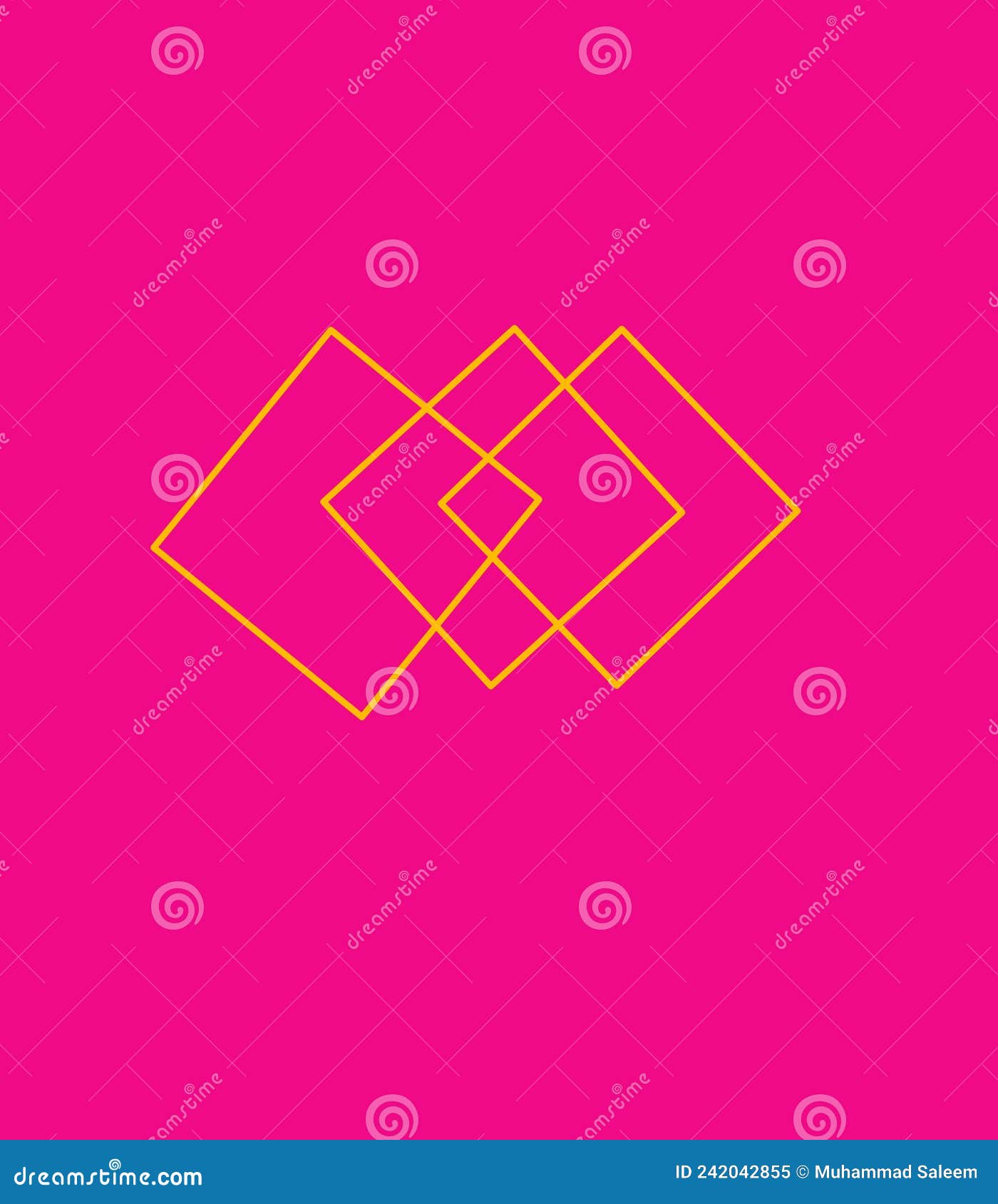 Three Square Combined To Make Ha Different Shape on Purple Background ...