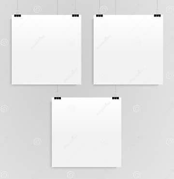 The Three Square Posters Mockups. Three Banners. Stock Vector ...