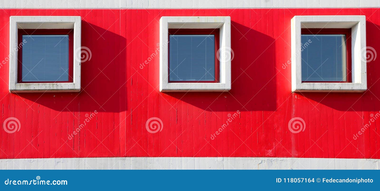 Three Windows in the Building Stock Photo - Image of modern, window ...