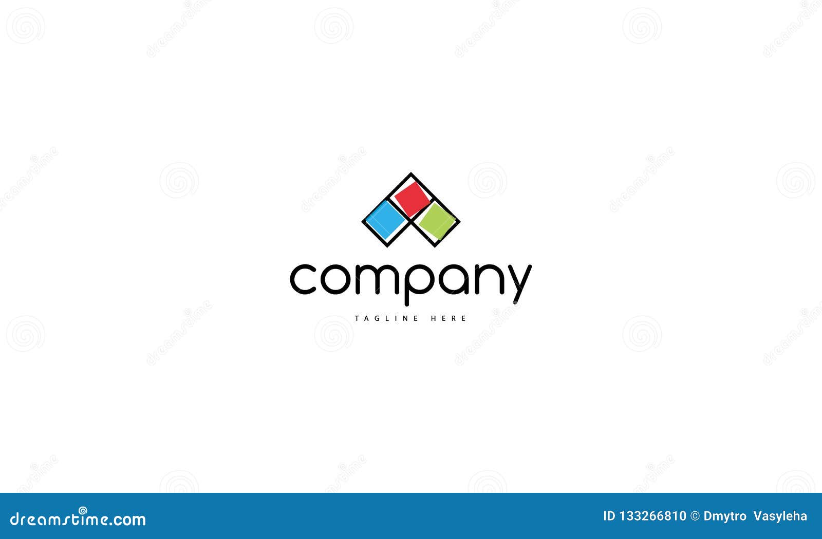 Three squares logo stock vector. Illustration of corporate - 133266810