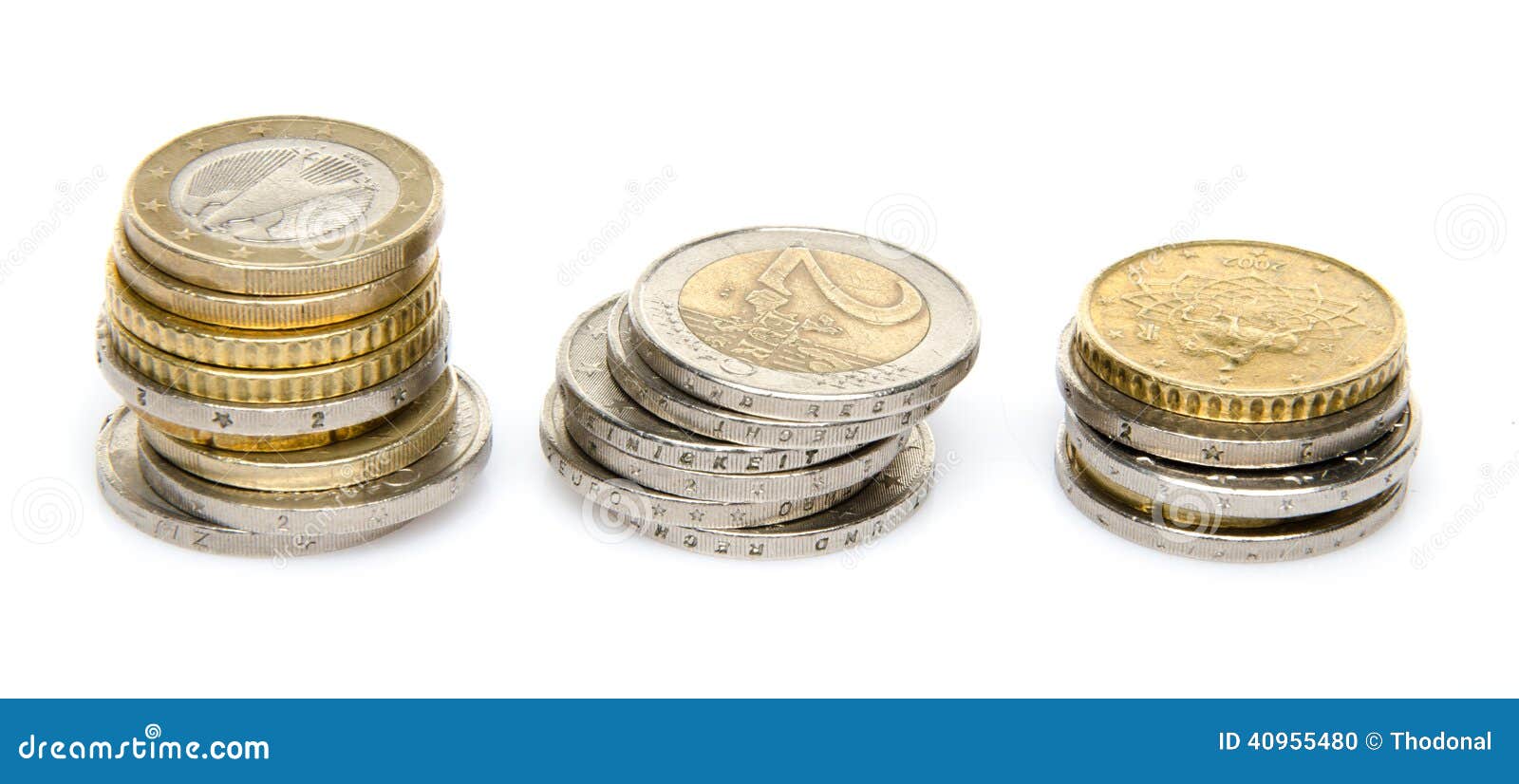 Three stack of coins stock photo. Image of wealth, banking - 40955480