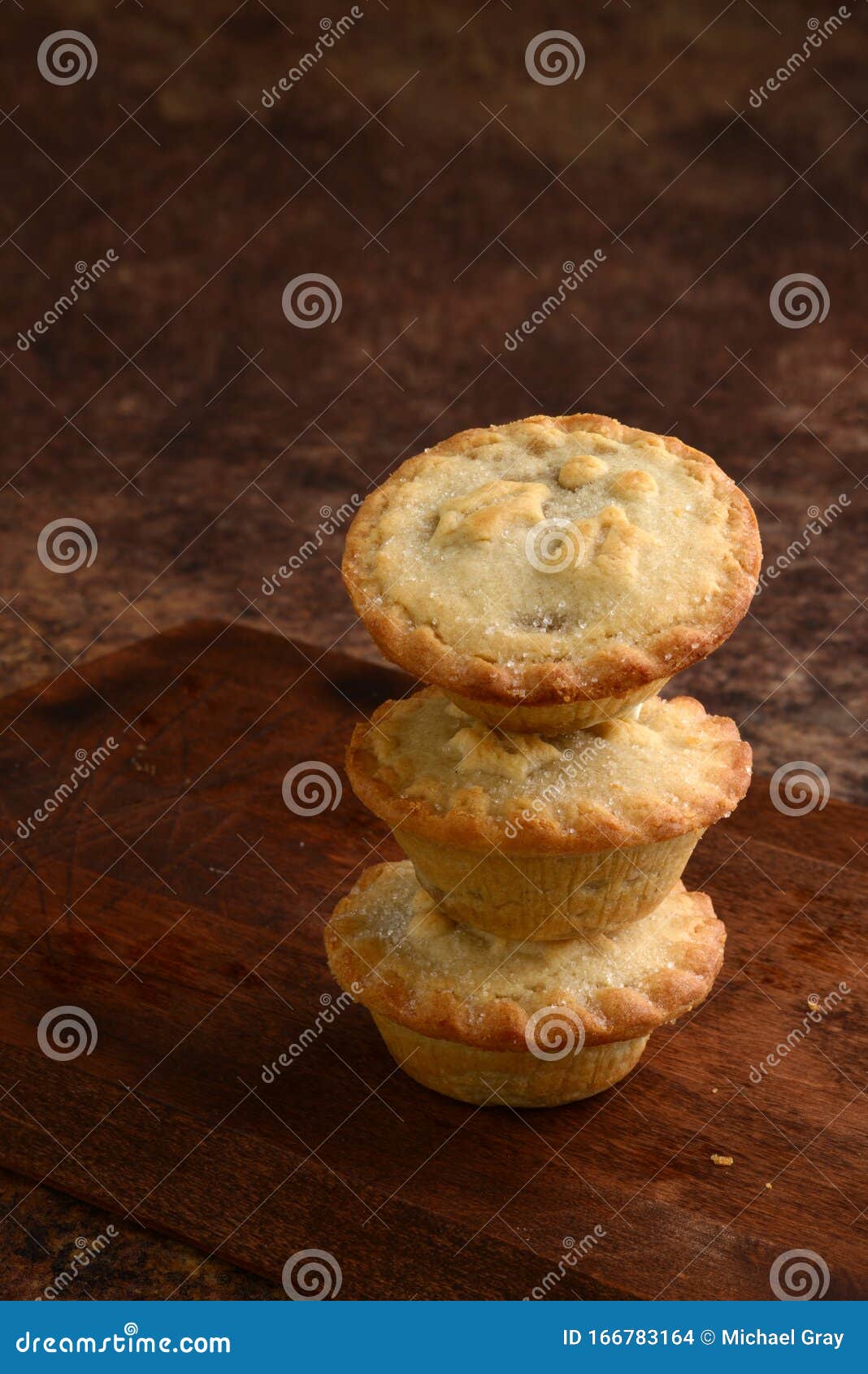Three Stack of Mincemeat Pies Stock Photo - Image of nutrition, gourmet ...