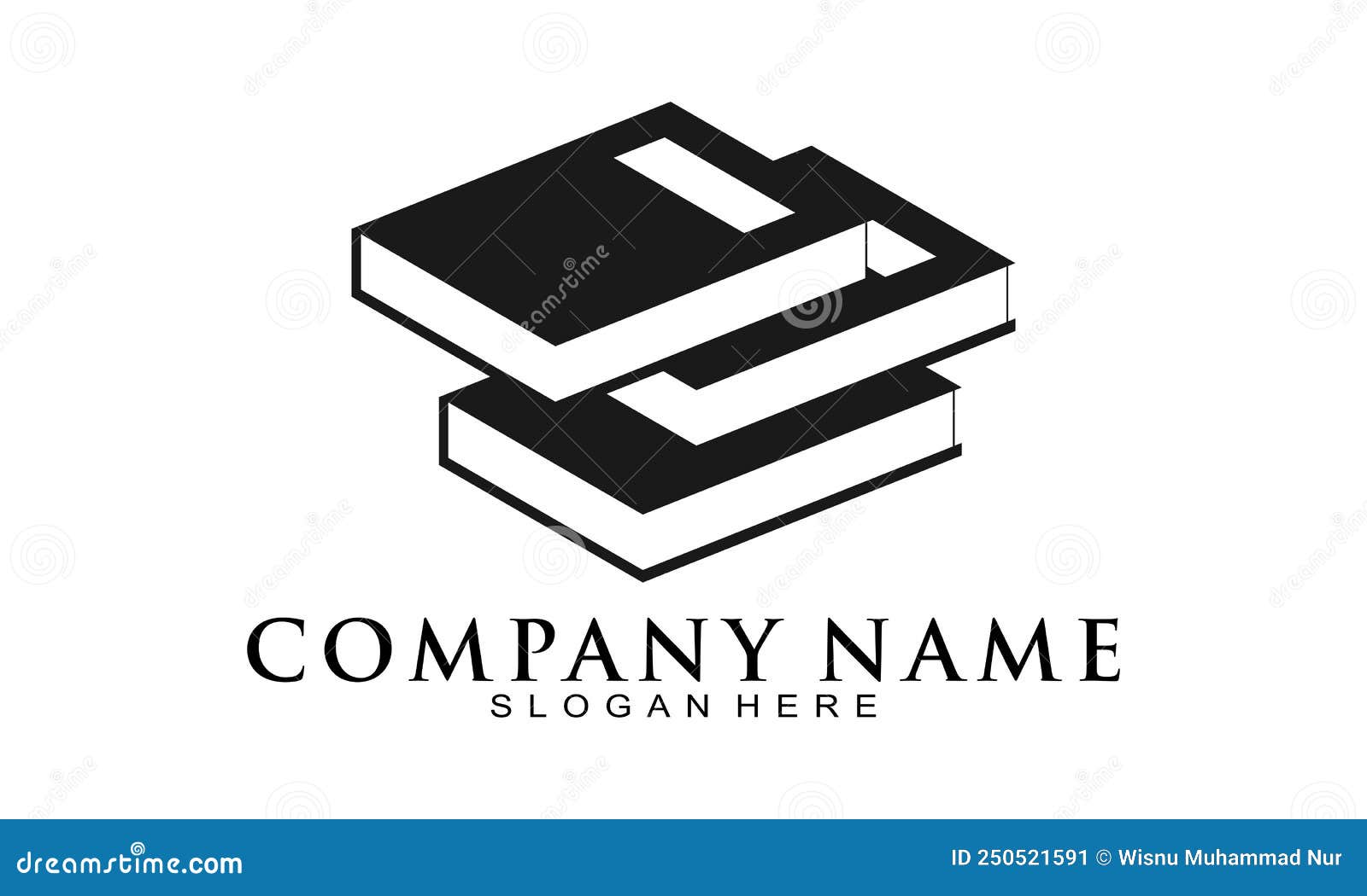 Three Stacks of Books Vector Logo Stock Vector - Illustration of ...