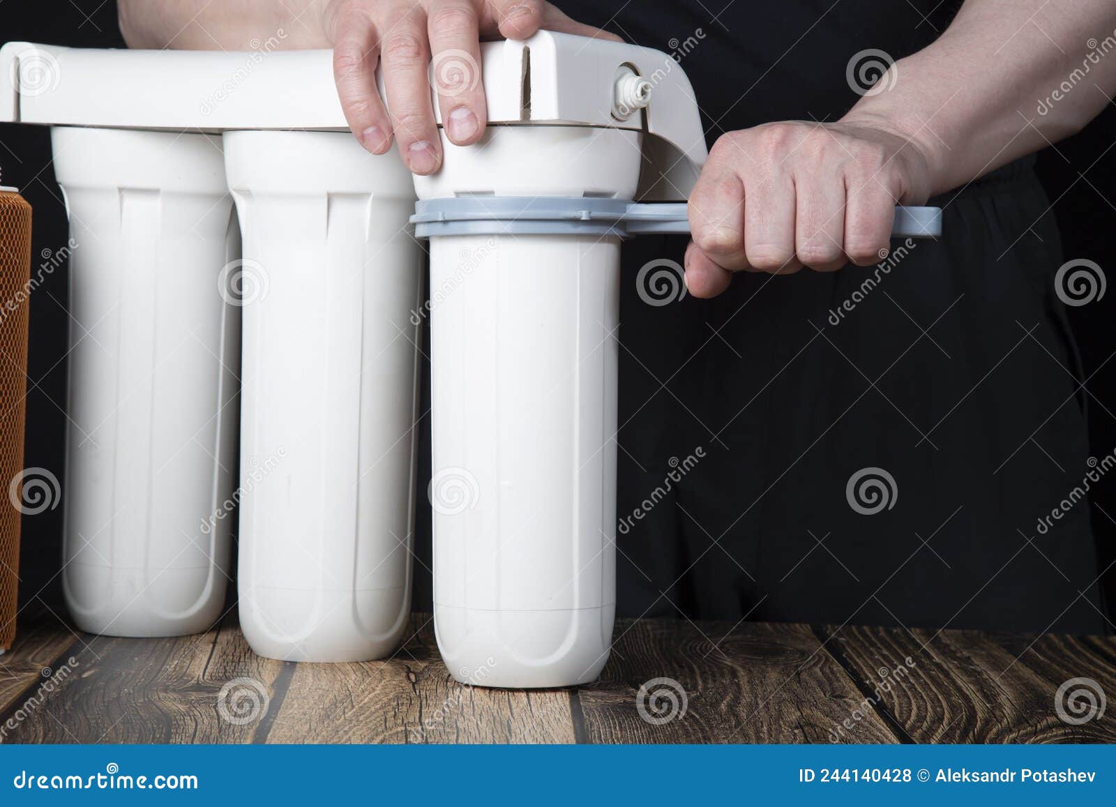 Three-stage Purification of Running Water.Water Filters Stock Photo ...