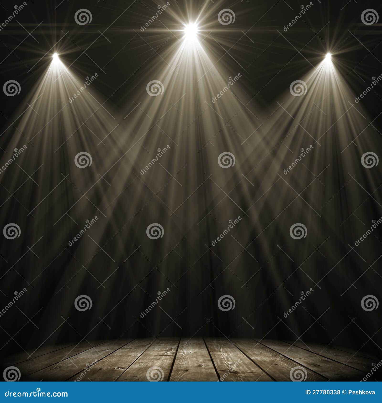 Stage Spot Lighting. Empty Podium. Vector Illustration Isolated On ...
