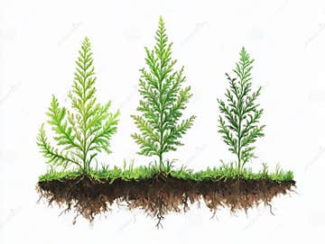 Three Stages of Growth, a Visual Representation of Plant Development ...