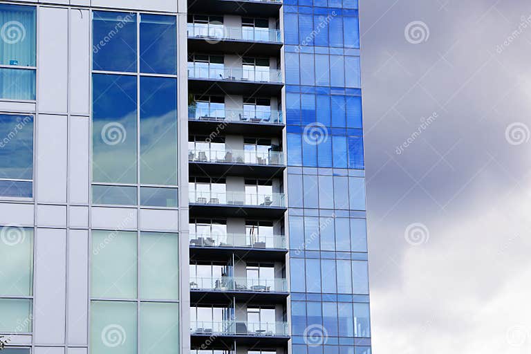 Three Staggered High Rise Buildings Stock Photo - Image of construction ...