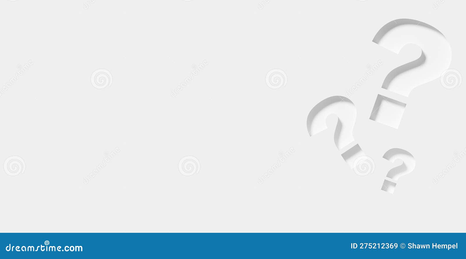 Three Stamped Question Marks on White Background, Idea, Solution or ...