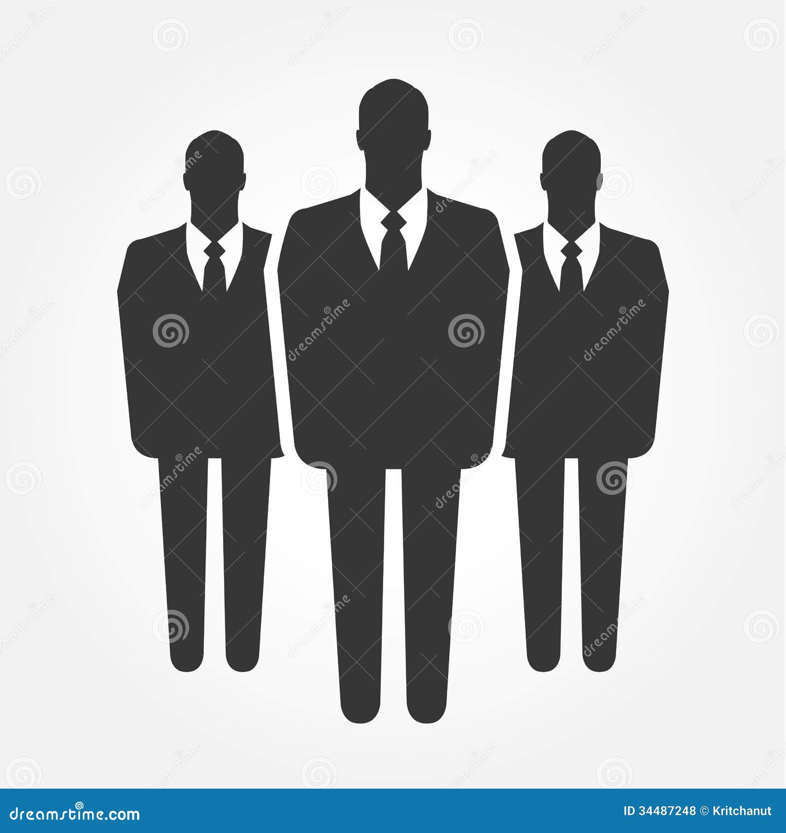 Three Standing Businessmen - Icon Stock Illustration - Illustration of ...