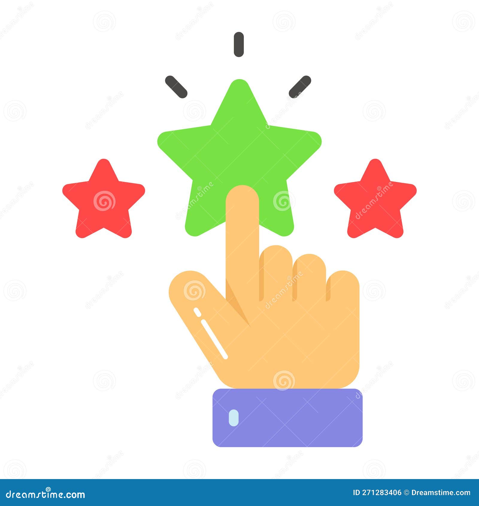 Three Star with Hand Showing Concept of Rating Icon in Modern Style ... Three Star with Hand Showing Concept of Rating Icon in Modern Style ...