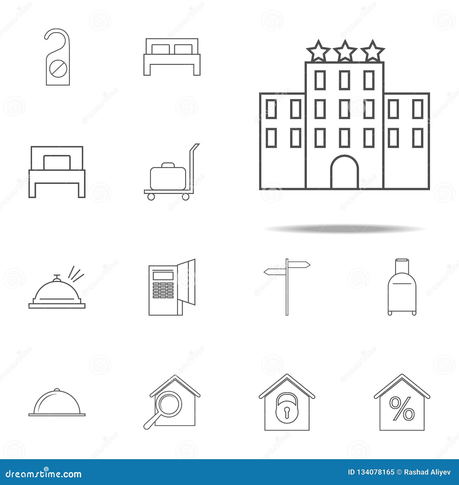 Three Star Hotel Icon. Web Icons Universal Set for Web and Mobile Stock ...