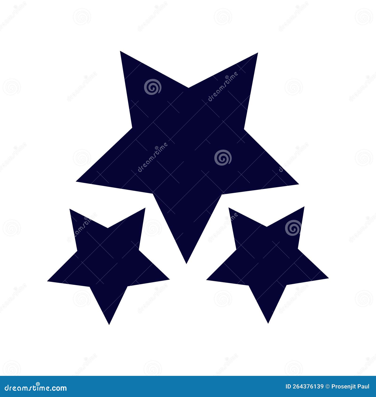 Three star icon stock vector. Illustration of ranking - 264376139