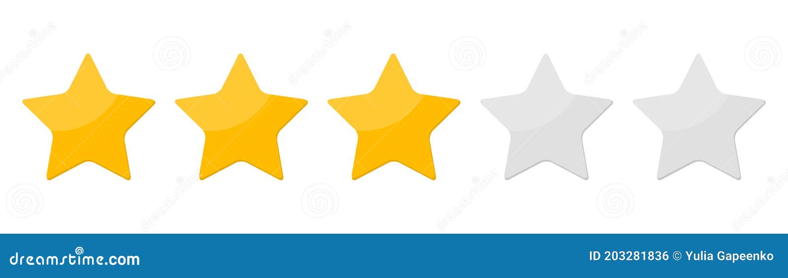 Three 3 Star Rank Background. Vector Illustration Stock Illustration ...