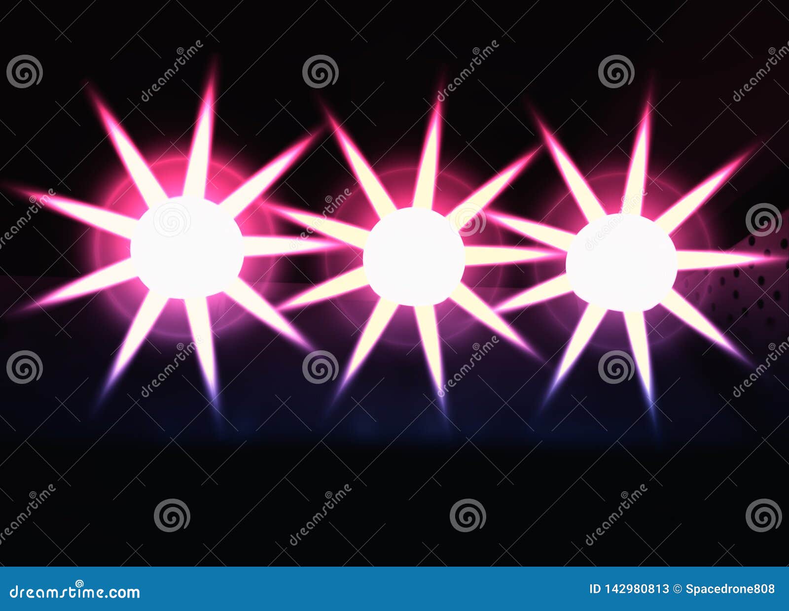Three Star Shaped Lights Illustration Background Stock Image - Image of ...