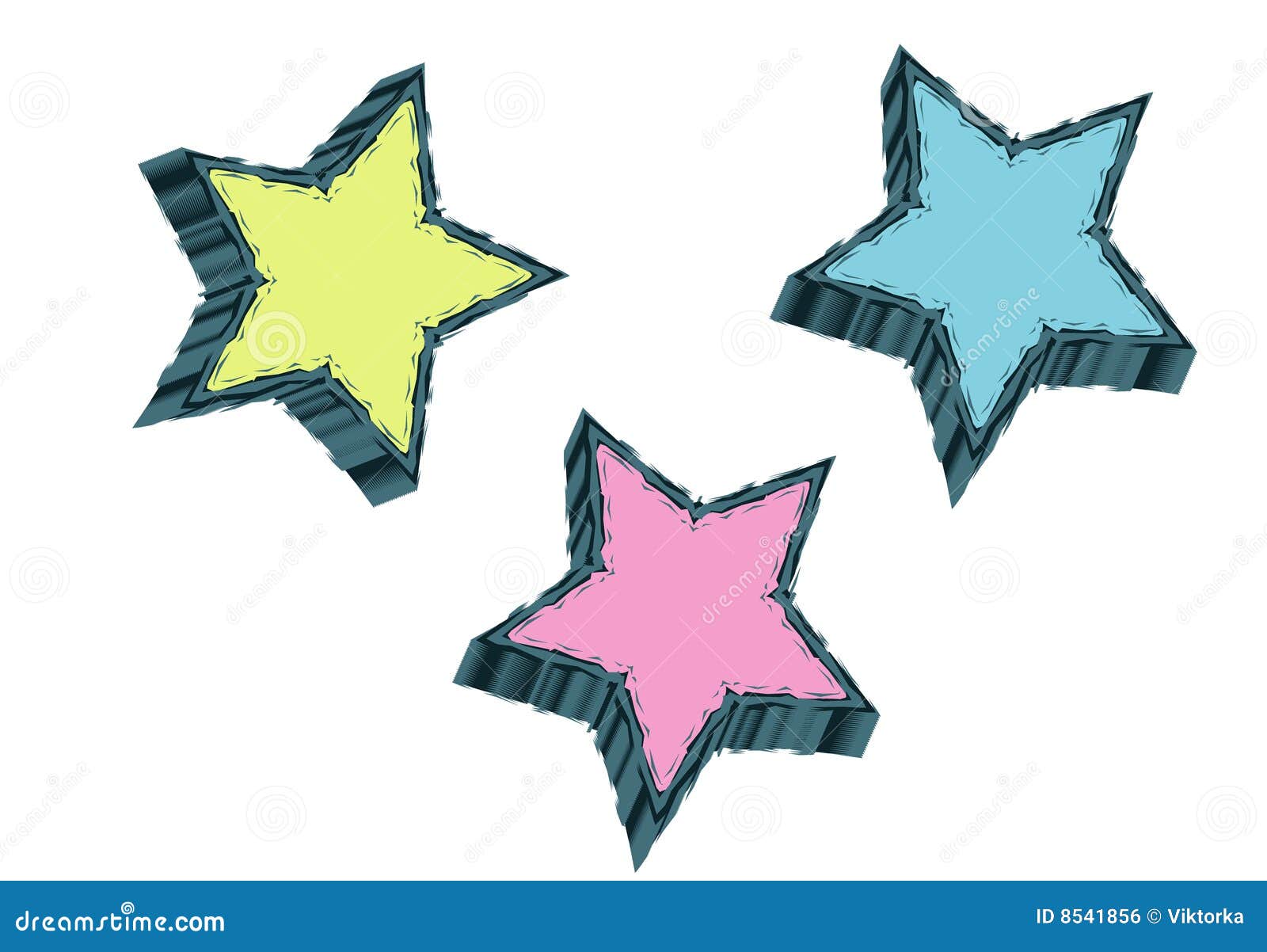 Three stars stock vector. Illustration of xmas, symbol - 8541856