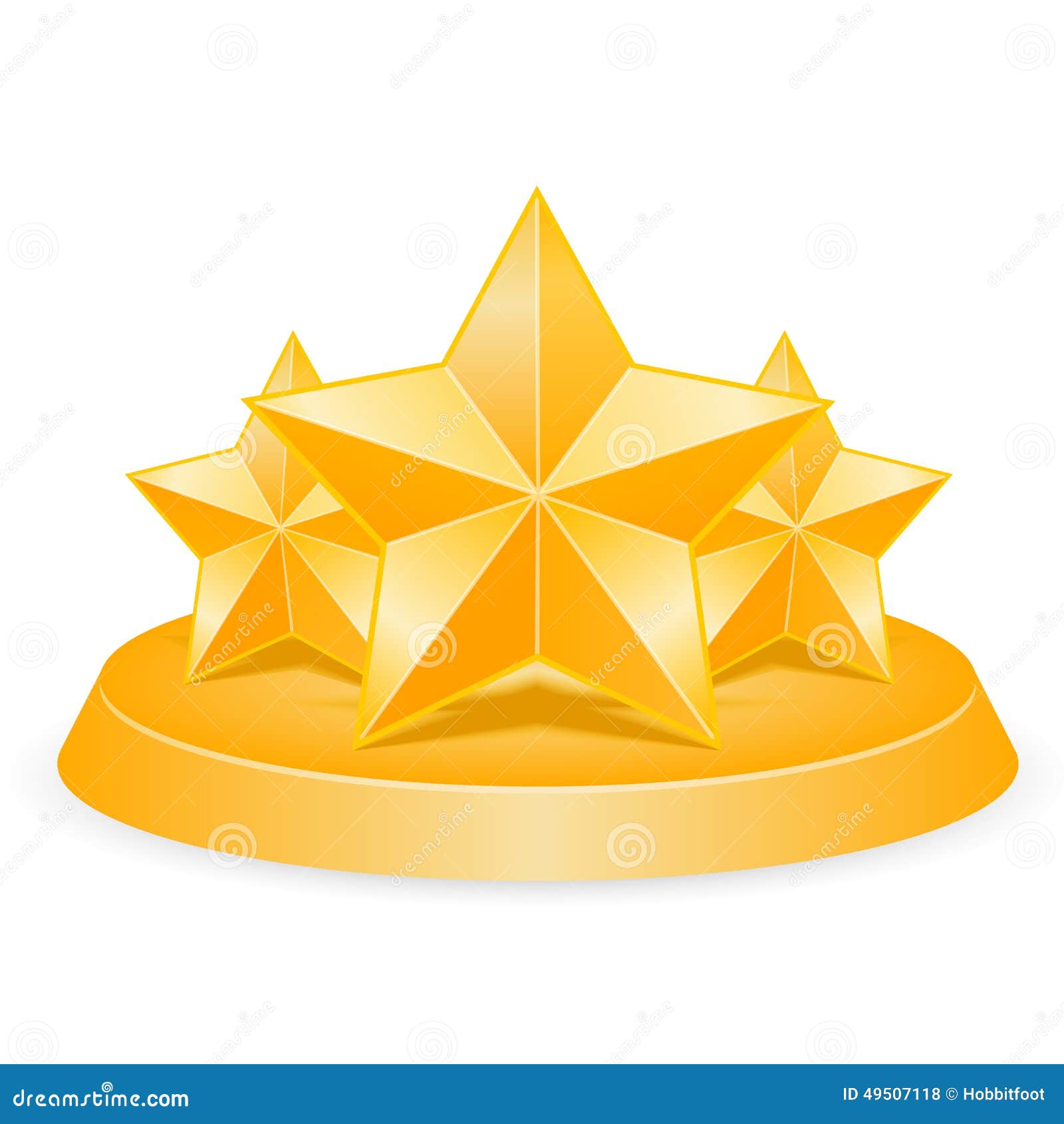Three stars stock vector. Illustration of award, bright - 49507118
