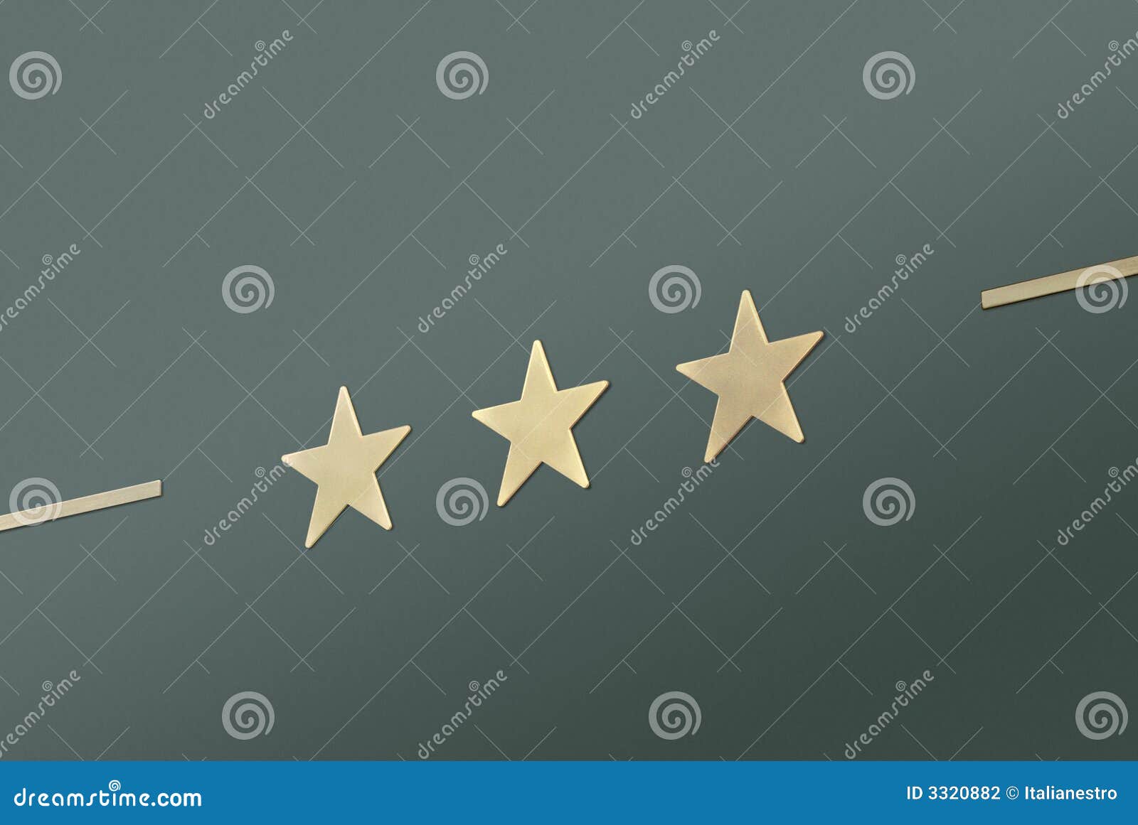 Three stars on green stock photo. Image of three, restaurants - 3320882