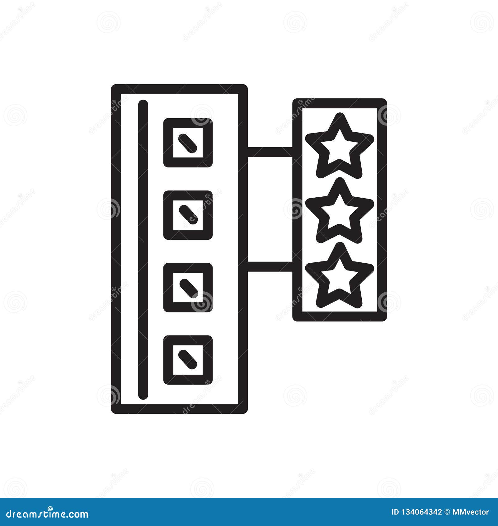 Three Stars Icon Vector Isolated on White Background, Three Stars Sign ...