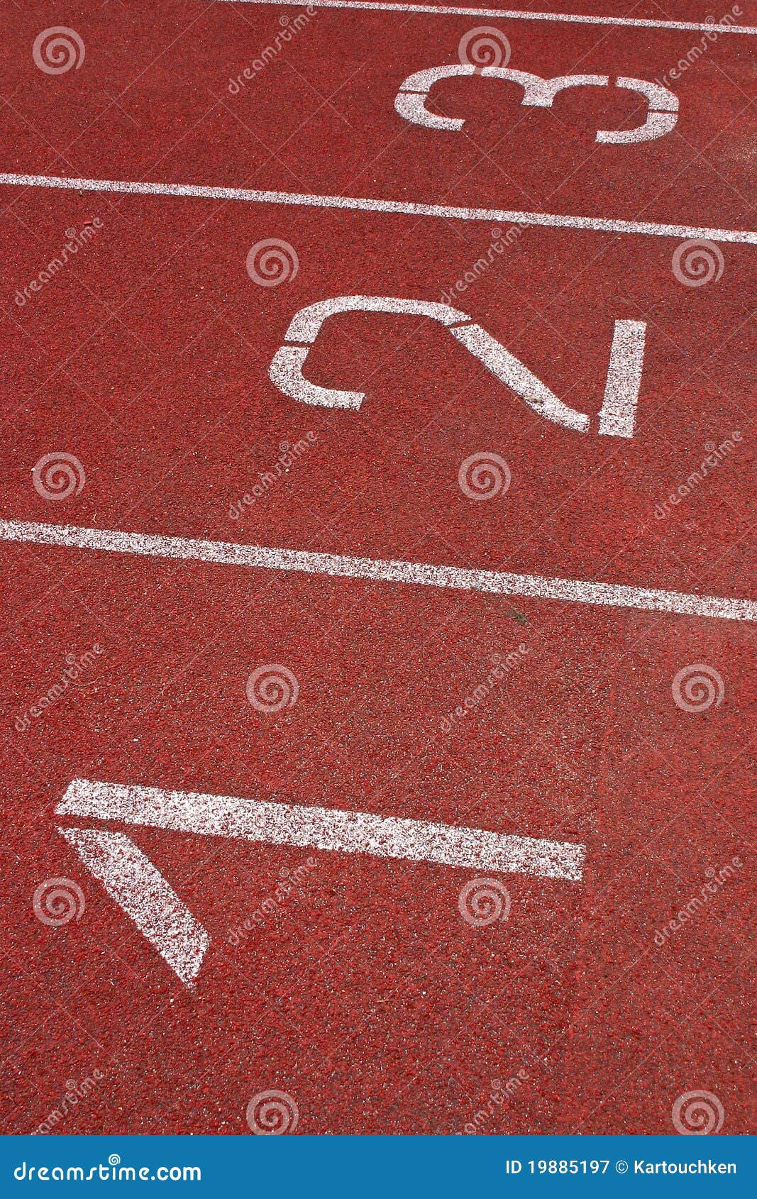 Three Start Numbers Running Tracks Stock Image - Image of finish ...